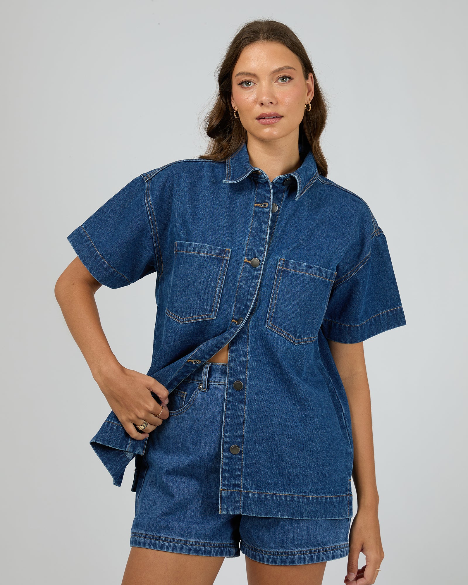 Simi Denim Shirt Heritage Blue - Edge Clothing