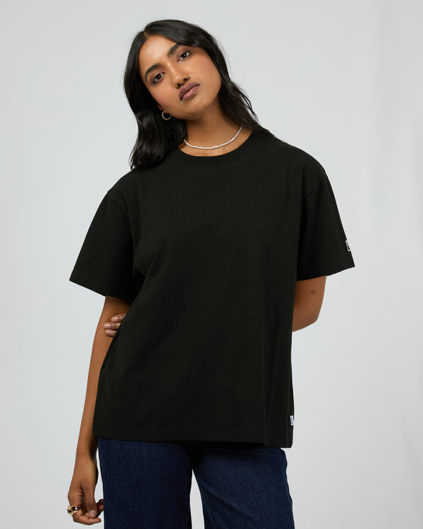 Eve Basic Monogram Tee Black - Edge Clothing