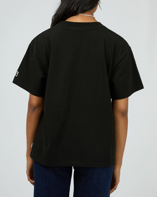 Eve Basic Monogram Tee Black - Edge Clothing