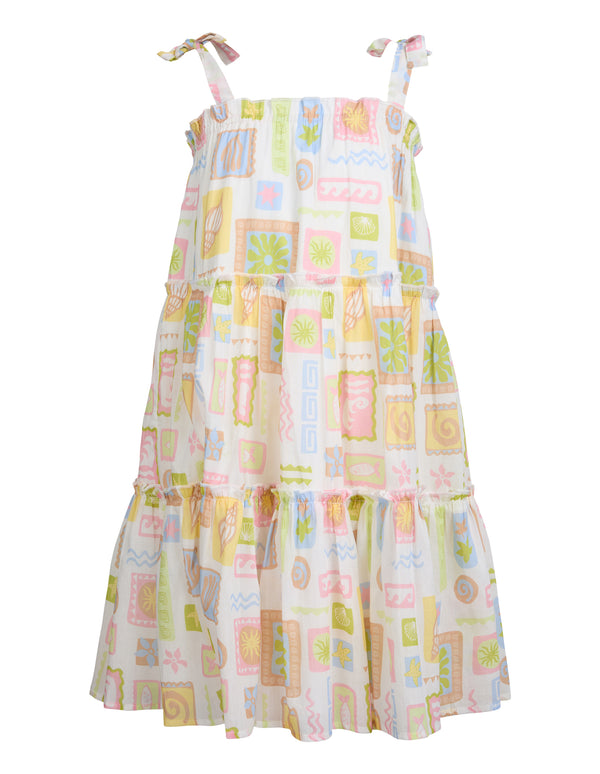 Matisse Tiered Mini Dress Print - Edge Clothing