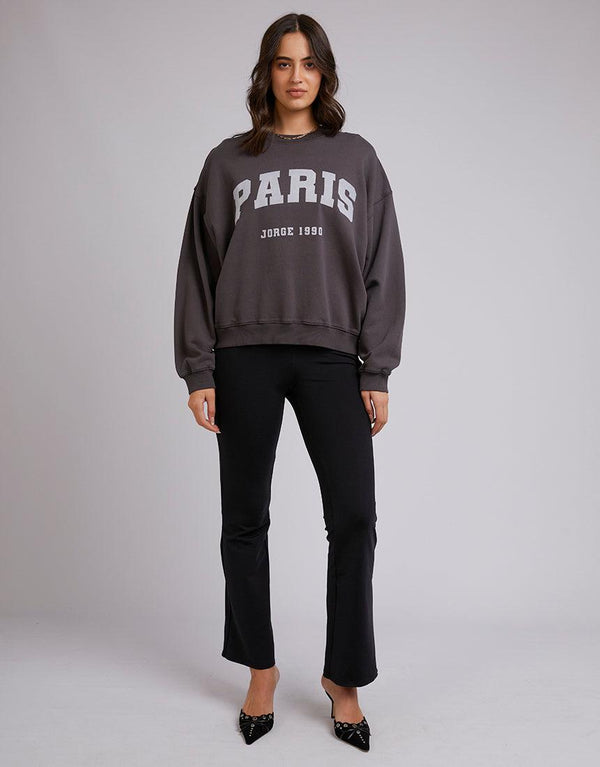 Paris Crew Washed Black - Edge Clothing
