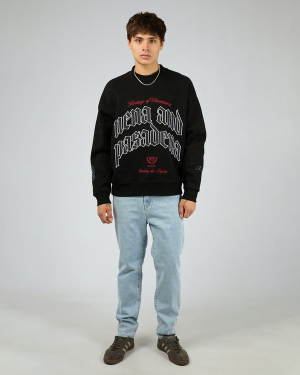 Buyout Box Fit Sweater Black - Edge Clothing